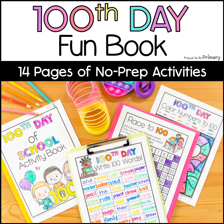 100th Day of School Activities Worksheets Word Search Coloring Pages
