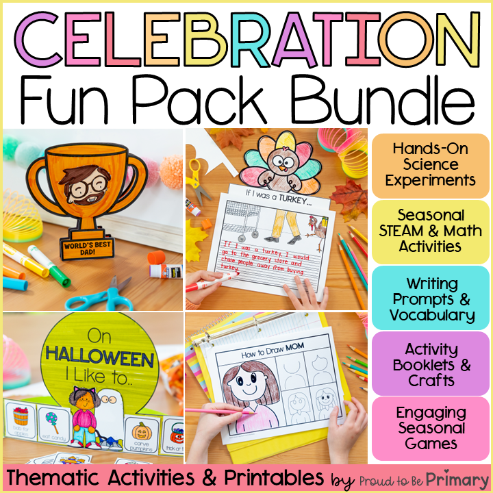 Holiday Crafts, Activities, Games, Literacy & Math Bundle