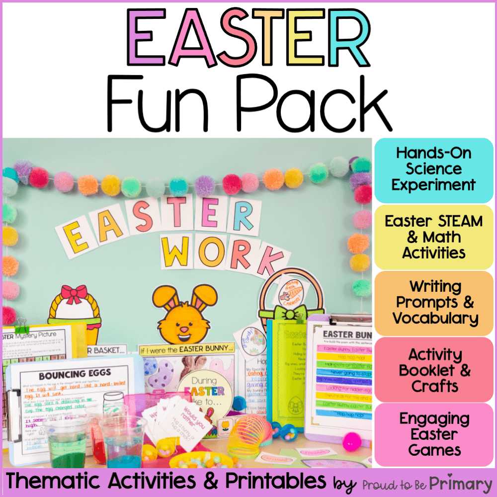 Easter Activities - Jelly Bean Measurement, Math, Games, Bulletin Boar