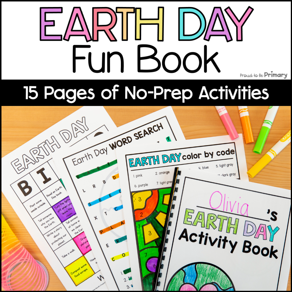 Earth Day Coloring Page Sheet Color by Code Worksheets Earth Day