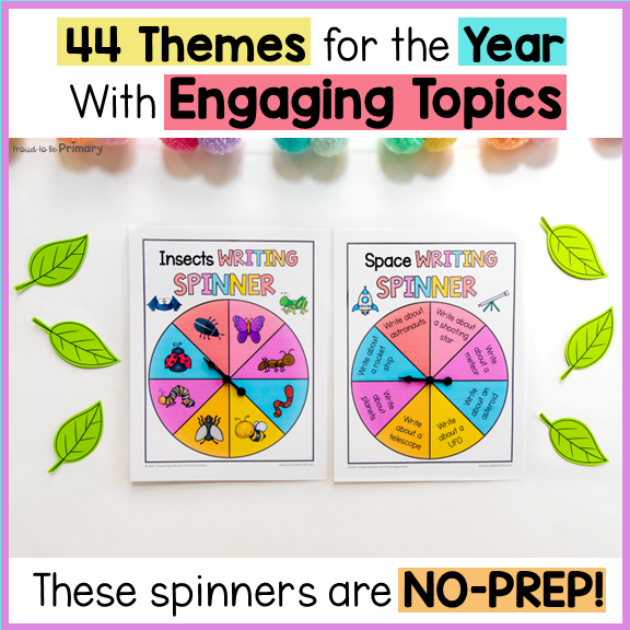 Writing Idea Spinners - Writing Center Activities, Topics & Prompts ...