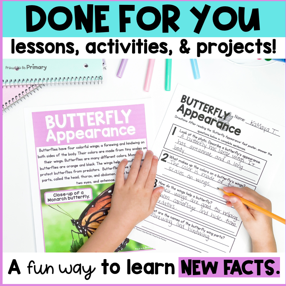 Butterflies Non-Fiction ELA & Science Unit – Proud to be Primary
