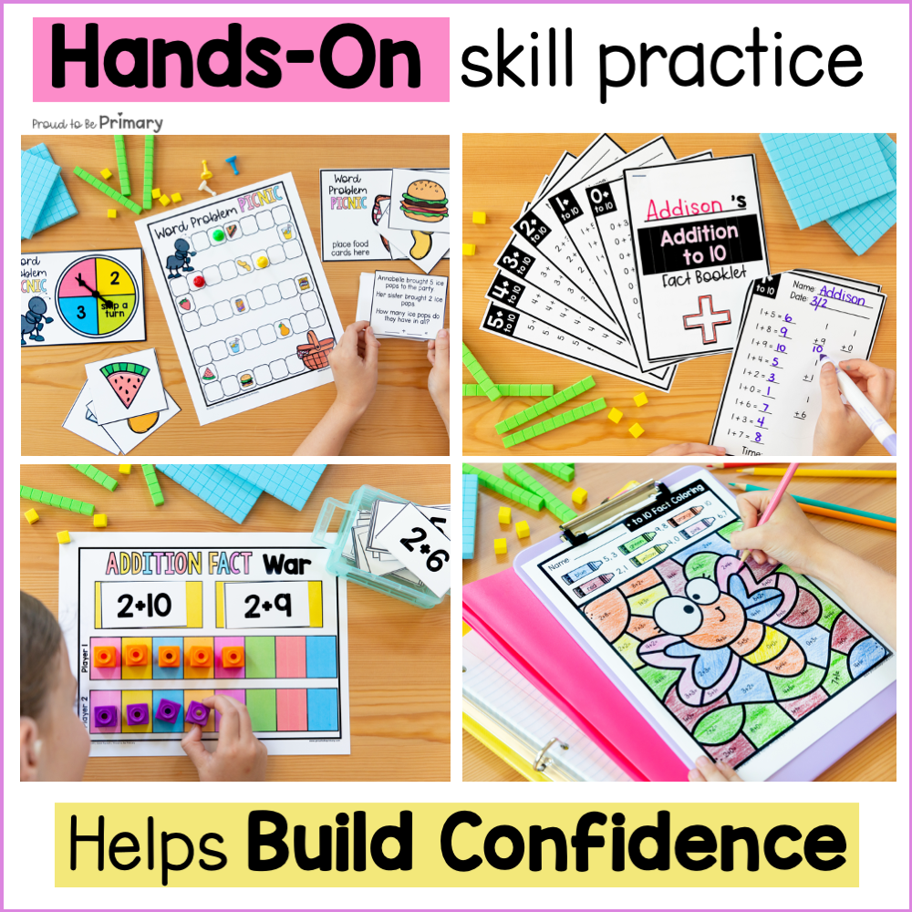 Addition Fact Fluency: Math Unit for Grades 1, 2, and 3 – Proud to be ...
