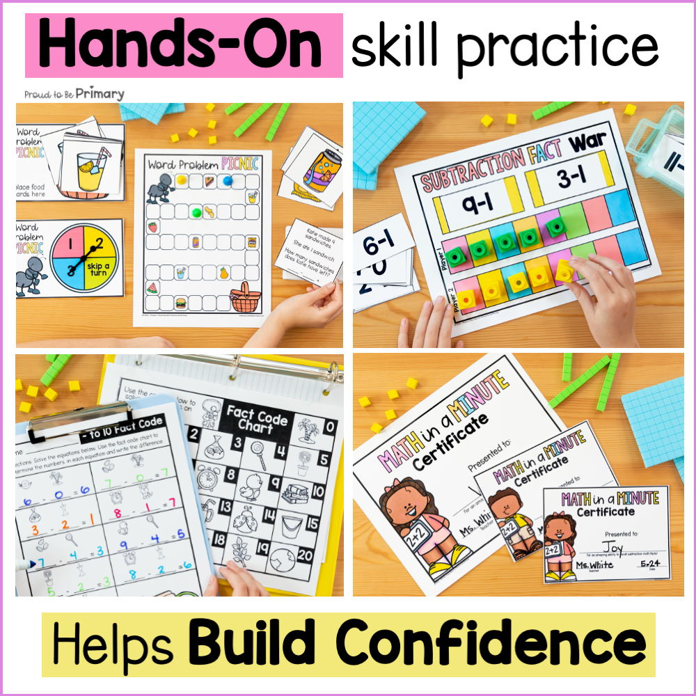 Subtraction Fact Fluency: Math Unit for Grades 1, 2, and 3 – Proud to ...