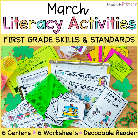 March First Grade Science of Reading Literacy Centers - Vowel Teams, C