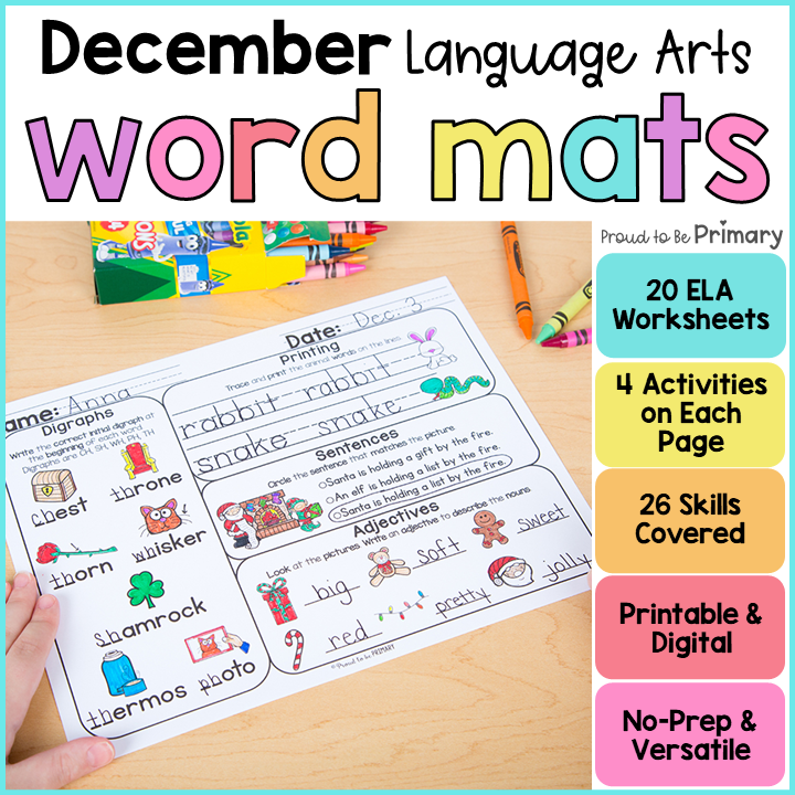 December Word Work and Daily Language Arts Review – Proud to be Primary