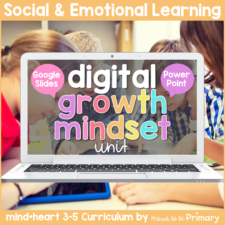 Growth Mindset & SMART Goals DIGITAL Grades 3-5 Google & PowerPoint Ac