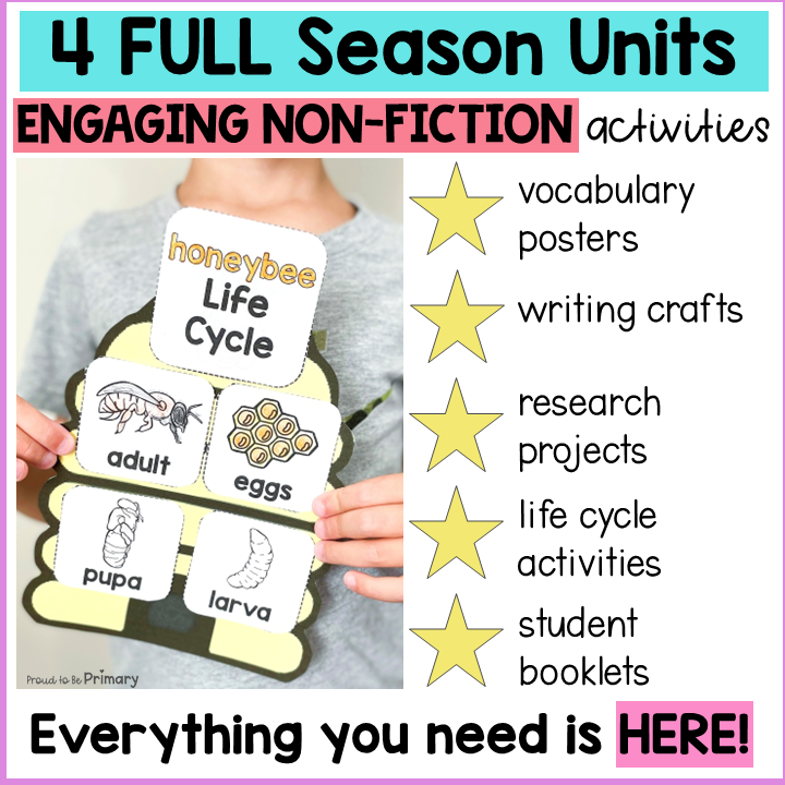Seasons Non-Fiction ELA & Science {Fall, Winter, Spring, Summer} BUNDL ...