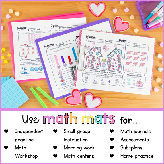 February Math Spiral Review Worksheets for 2nd Grade – Proud to be Primary