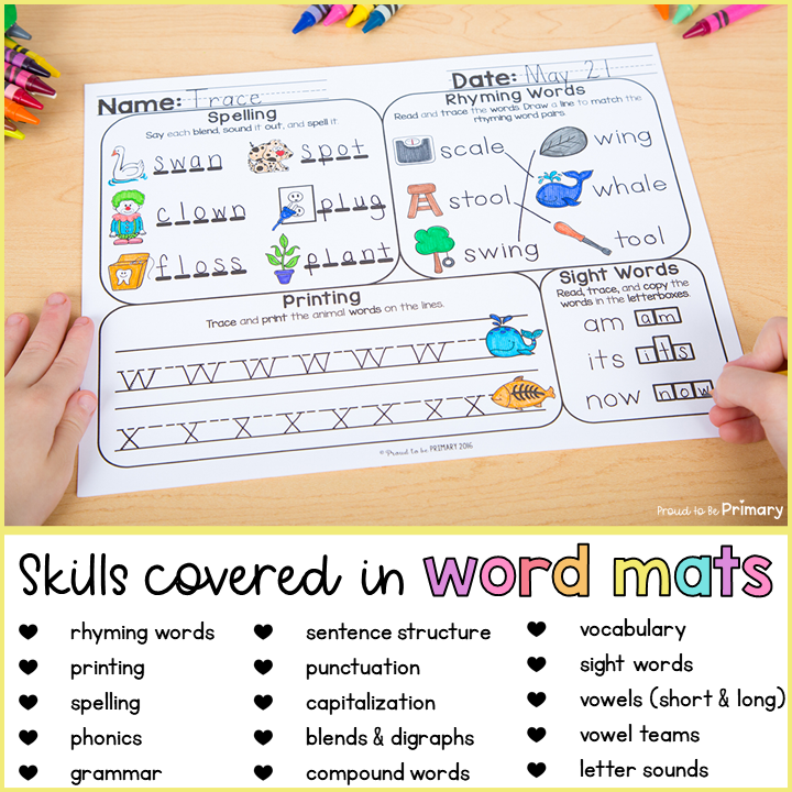 May Word Work and Daily Language Arts Review – Proud to be Primary