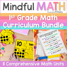 Grade 1 MATH Curriculum - 1st Grade Math Bundle for the Entire Year