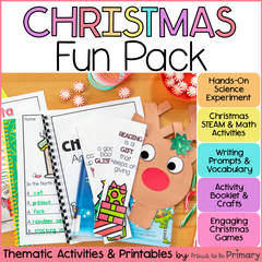 Christmas December Bulletin Board Reindeer Elf Santa Writing Craft Act