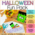 Halloween Party Fun Packet, Bulletin Board, Writing Prompts, Craftivit
