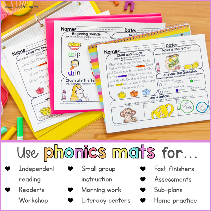 Consonant Digraphs Worksheets & Fluency Passages - Phonics & SOR Activ ...