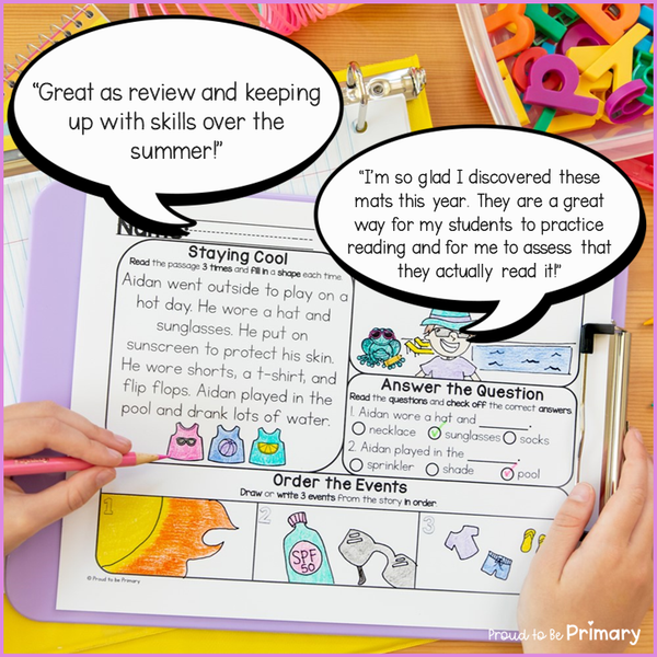 Summer Reading Comprehension Passages – Proud to be Primary