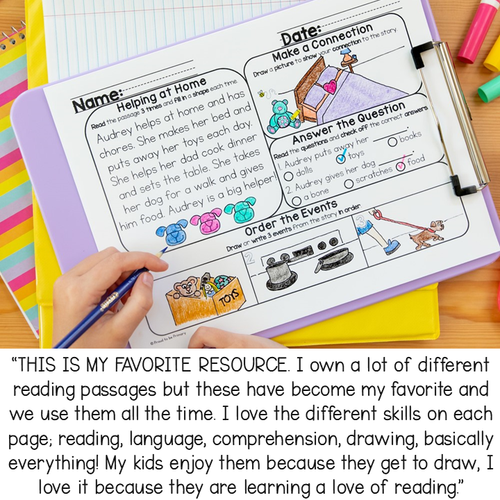 Reading Comprehension Passages and Questions Worksheets & Fluency Acti