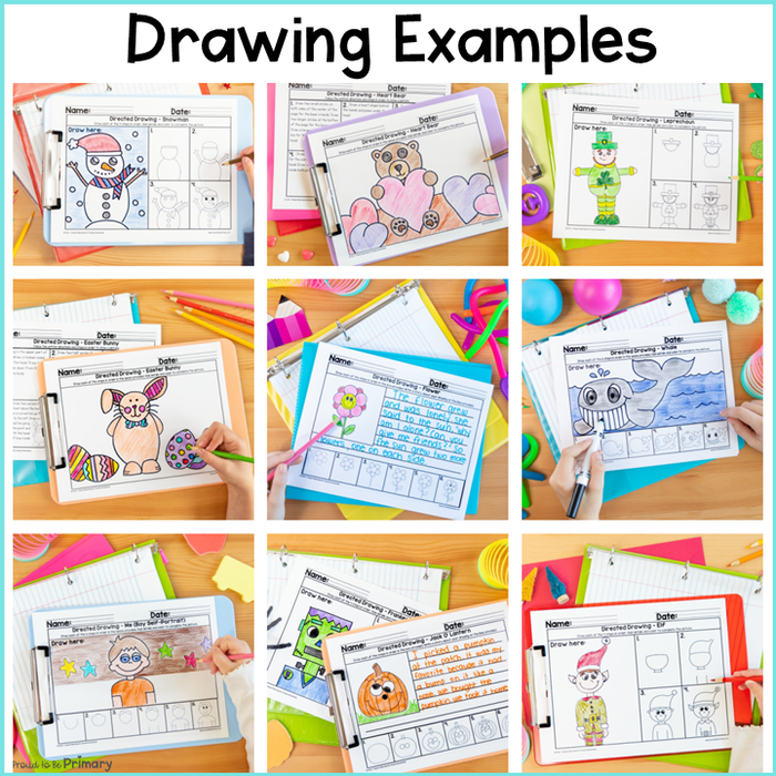 Directed Drawing Writing Activities + FREE Editable Calendar 2025