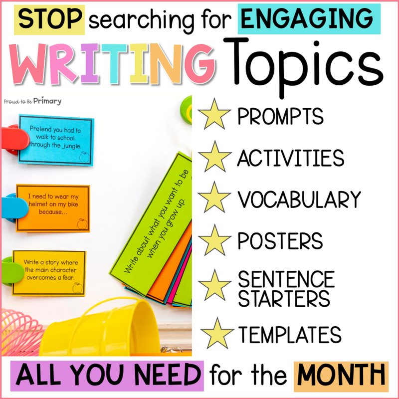 Writing Center Bundle for K, 1st and 2nd Grade Classrooms