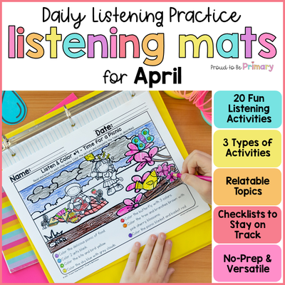 April Spring Activities Following Directions Listening Activity Listen