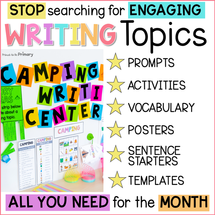 Summer Writing Center for K, 1st and 2nd Grade Classrooms
