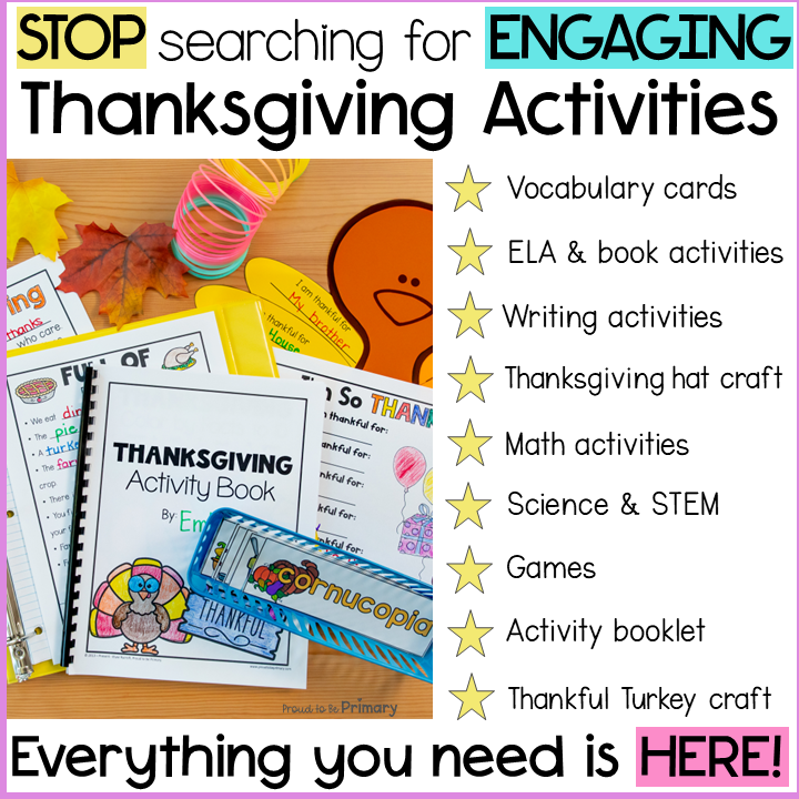 Thanksgiving Fun Pack - Centers, Games, Science Experiments and Worksh ...
