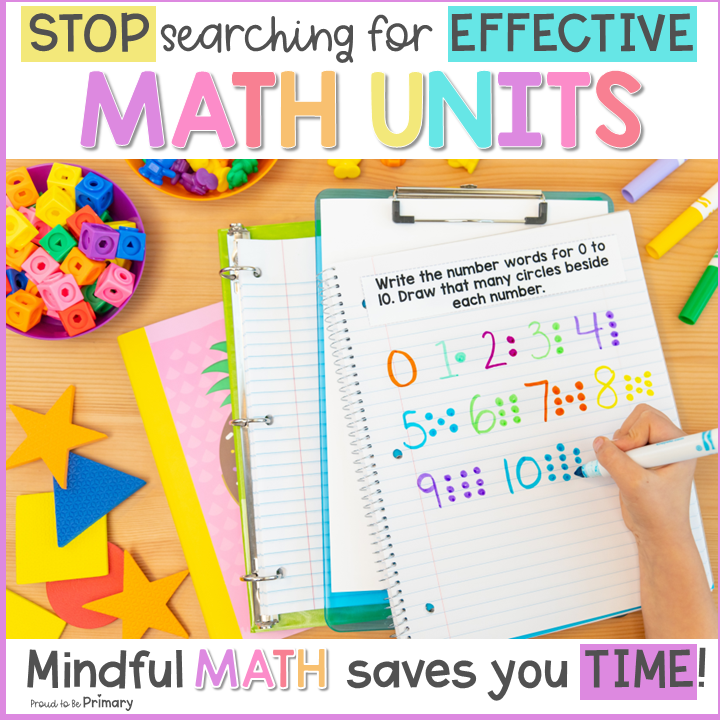 Kindergarten & First Grade MATH Curriculum - 20 Unit Bundle – Proud to be Primary