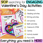 Valentine's Day Activities, Crafts, Bulletin Board, Cards, Games, Writ