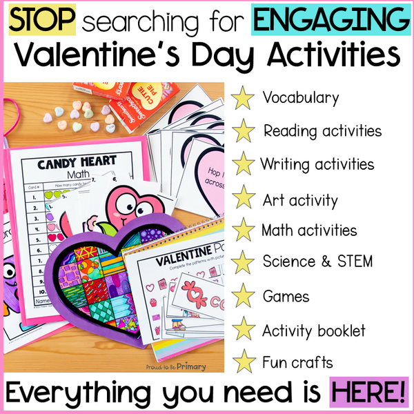 Valentine's Day Activities, Crafts, Bulletin Board, Cards, Games, Writ ...