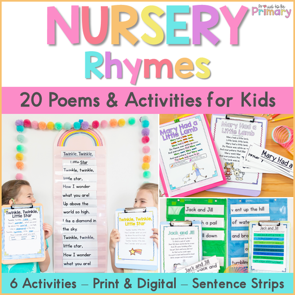 Nursery Rhymes - 20 Weekly Poems for Poetry Shared Reading & Fluency A
