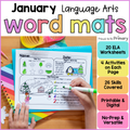 Winter Word Work Activities for January & New Years - Literacy Center