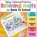 Listening Activities for Back to School (August or September)