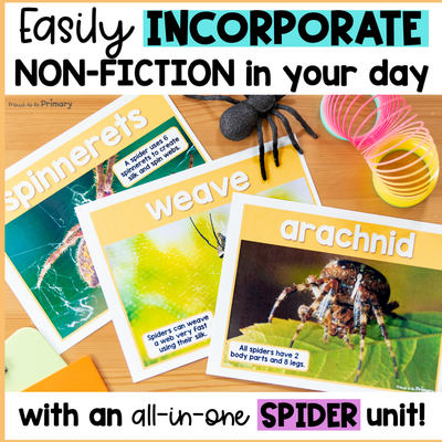All About Spiders Unit, Writing Activities, Parts of a Spider, Craft,