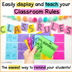Classroom Rules Posters, Expectations, & Back to School Procedures