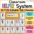 Classroom Job Chart & Management System - Editable Student Jobs