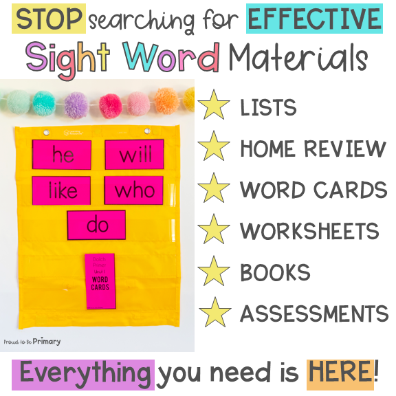 Dolch Sight Words Primer Words Activities & Worksheets – Proud to be ...
