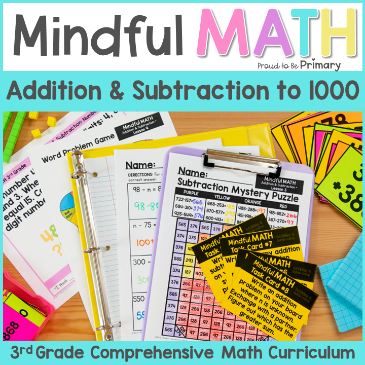 Grade 3 Math Unit - 3rd Grade Addition and Subtraction to 1000 with Re ...