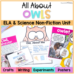 Owl Fall Unit, Science, Reading, Writing Activities, Craft, Barn Owls