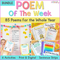 Poetry Writing & Activities Bundle - Shared Reading, Weekly Poems - Po