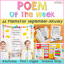 Poem of the Week 1 - 22 poems for September to January