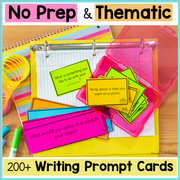 Fun Writing Prompts Kindergarten 1st 2nd Grade Monthly Journal Cards A