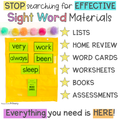 Dolch Sight Words Second Grade Activities & Worksheets