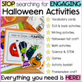 Halloween Fun Pack - Centers, Games, Science Experiments and Worksheet