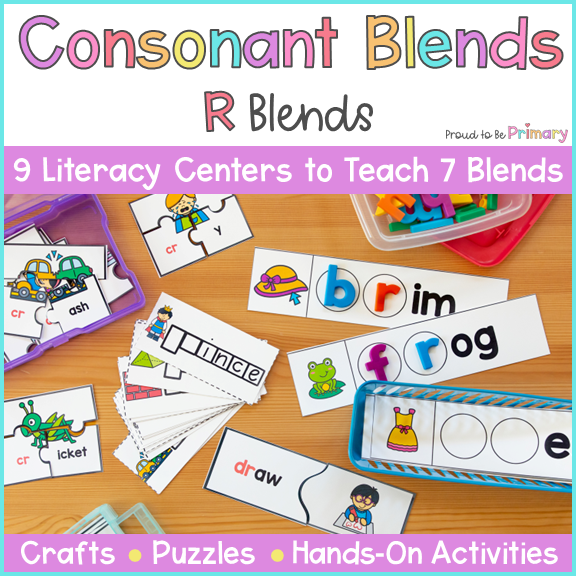 Beginning Consonant Blends Activities & Literacy Centers: br, cr, dr ...