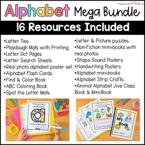 Alphabet Activities - 16 Resource Bundle - Literacy Centers, Posters,