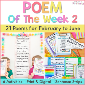 Poem of the Week Shared Reading & Poetry Month Activities with 100th D