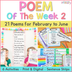 Poem of the Week Shared Reading & Poetry Month Activities with 100th D
