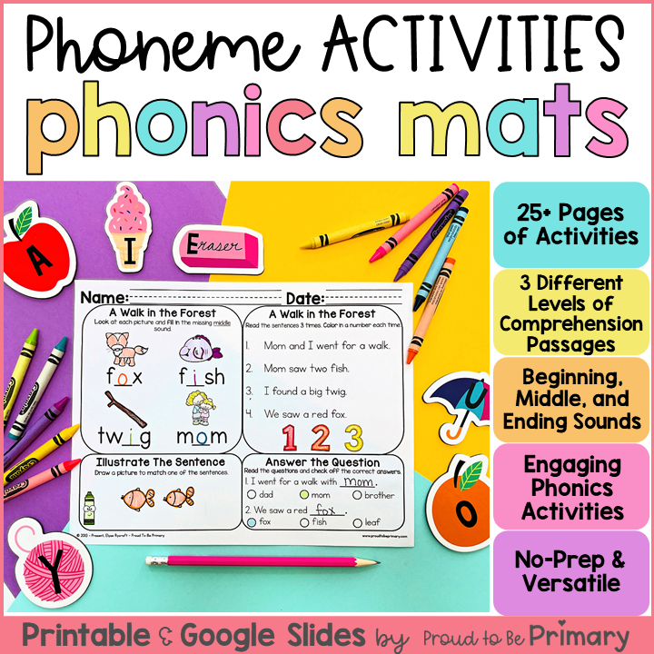 Phoneme Segmentation & Letter Sound Activities - Reading & Phonics Wor ...