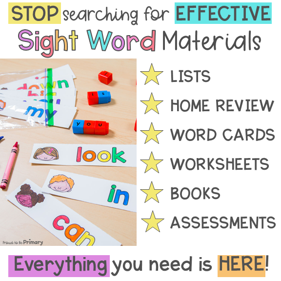 Dolch Sight Words Program BUNDLE (Pre-Primer to Third Grade) – Proud to ...
