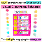 Classroom Daily Schedule - Visual Schedule Cards & Student Checklist