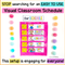 Classroom Daily Schedule - Visual Schedule Cards & Student Checklist